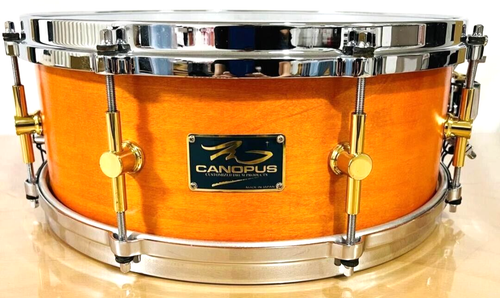 CANOPUS MO-1455 Maple Snare Drum Oil Finish 14"x5.5" Made in Japan | eBay