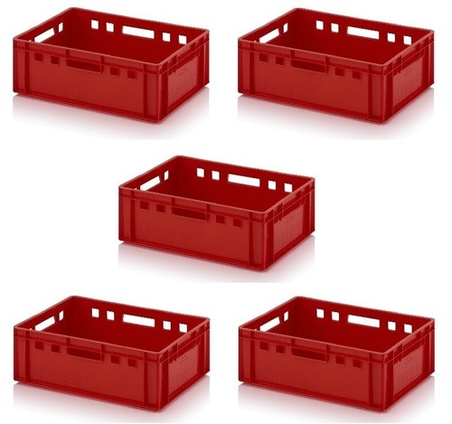 Fleischkasten E2 60x40x20 Eurofleischkiste rot stapelbar Eurobox ...