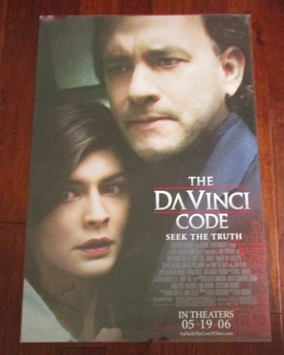 The Da Vinci Code 2006 Movie Poster Print 27x40 Tom Hanks | eBay