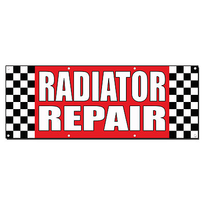 RADIATOR REPAIR Auto Body Shop Car Repair Banner Sign 2 ft x 4 ft /w 4 ...