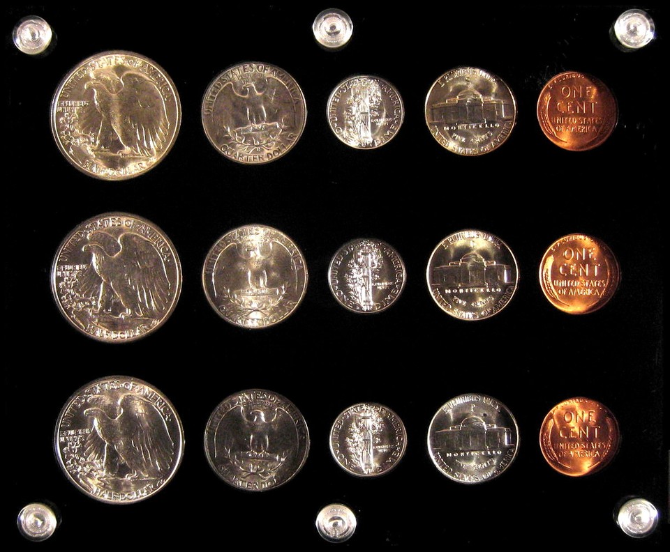 1944 P,D&S U.S. COINS GEM UNCIRCULATED SILVER MINT SET! | eBay