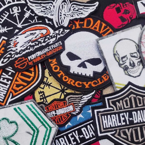 Motorcycle Racing Biker Big Sew on Iron Embroidered Patch Logo Shield ...