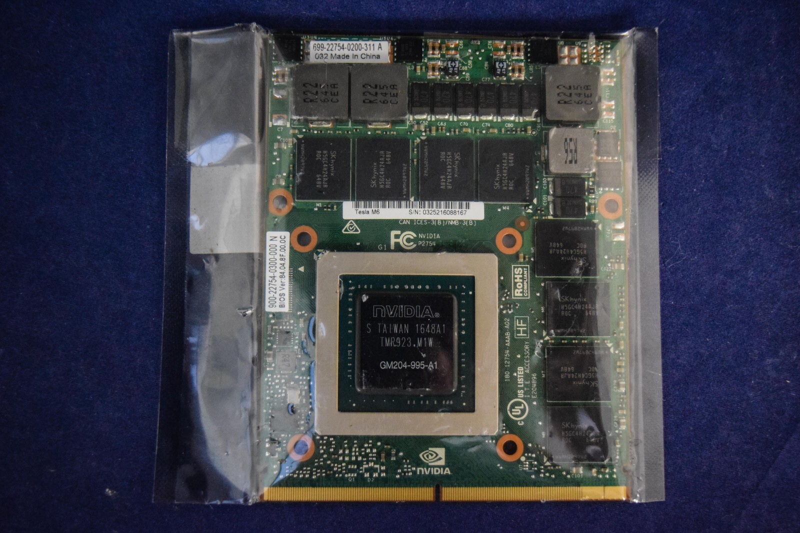 805132-B21 HPE NVidia Tesla M6 8GB GPU Video Card 808409-001 806127-001 ...