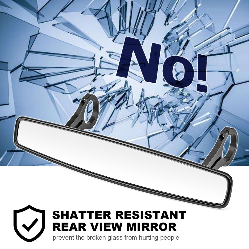 WEISEN Racing Side Mirrors+15" Center Mirror For Polaris RZR 570 800 ...