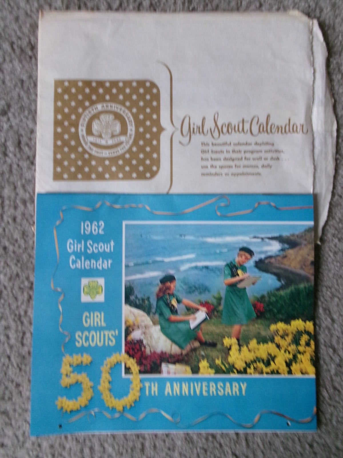 1962 Girl Scouts Calendar with Original Sleeve free shipping | eBay