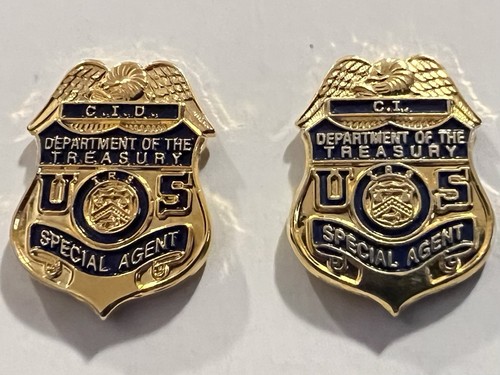 IRS — US Treasury SPECIAL AGENT Mini-BADGE Lapel or Hat 2 PIN SET ...