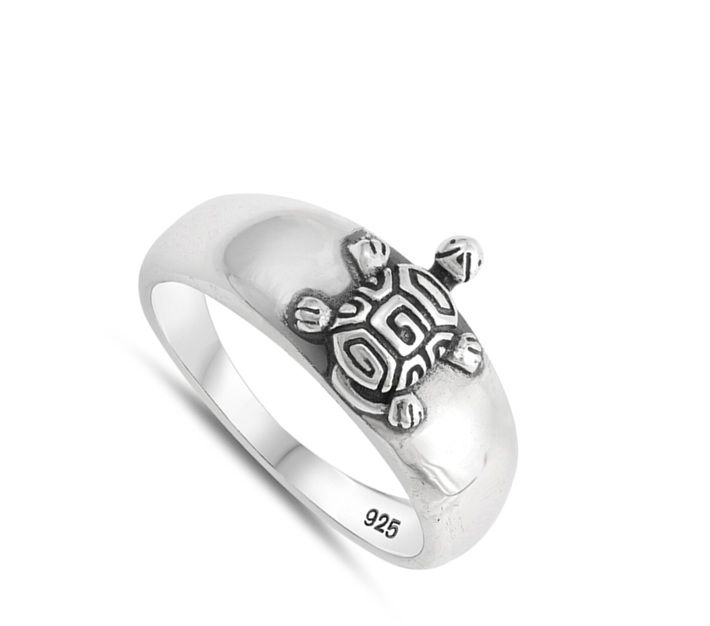 Oxidized Turtle Shell Animal Cute Ring New .925 Sterling Silver Band ...