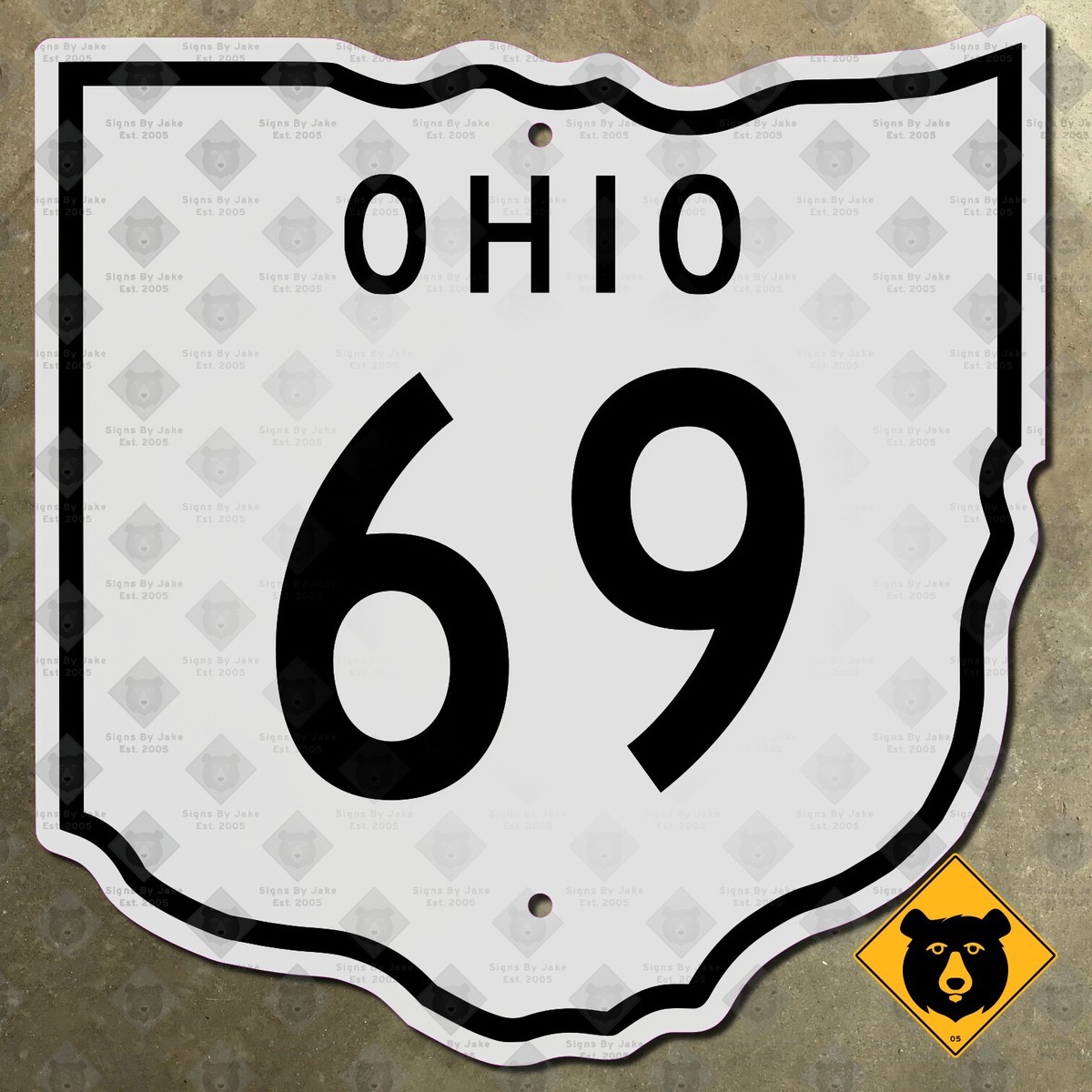 Route Road Sign Outline