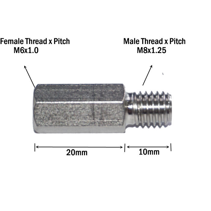 Stainless M5 M6 M8 M10 Female to Male Threaded Hex Stud Bolt Reducer ...