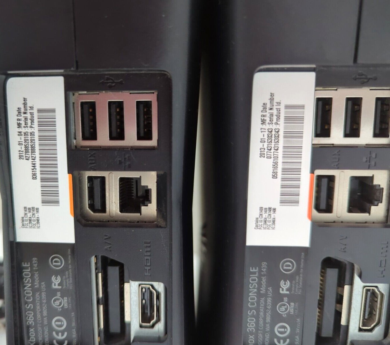 Lot Of 2 Microsoft Xbox 360 S Consoles - Black (1439) UNTESTED | eBay