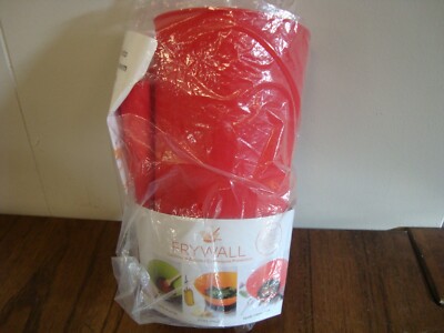 Frywall 12" Red Silicone Splatter Guard For 12" Fry Pans Frying ...