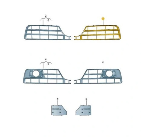 NEW AUDI A7 SPORTBACK 4G8 FRONT BUMPER LEFT GRILLE 4G8807647D9B9 ...