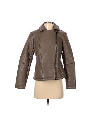 G by Giuliana Rancic Women Brown Leather Jacket XS | eBay