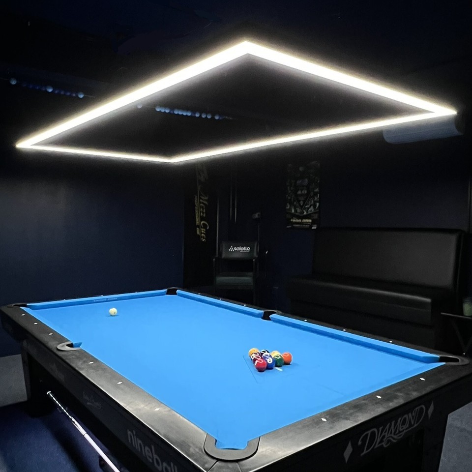 8FT Modern Pool Table Lighting - Perimeter LED Billiard Lights | eBay