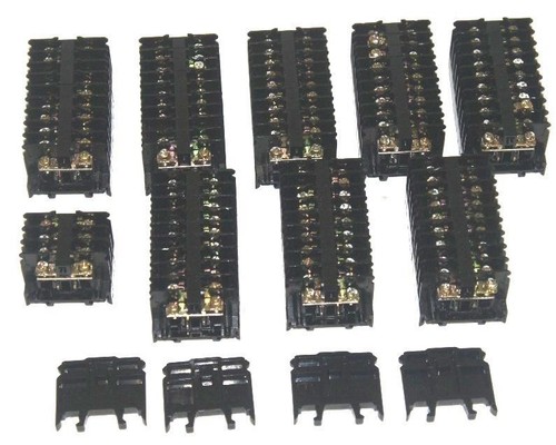 LOT OF 84 IDEC BNH10W TERMINAL BLOCKS, 10A, 600V, W/ LOT OF 4 BNE15W ...