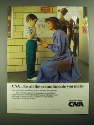 1987 CNA Insurance Ad - For All The Commitments You Make | eBay