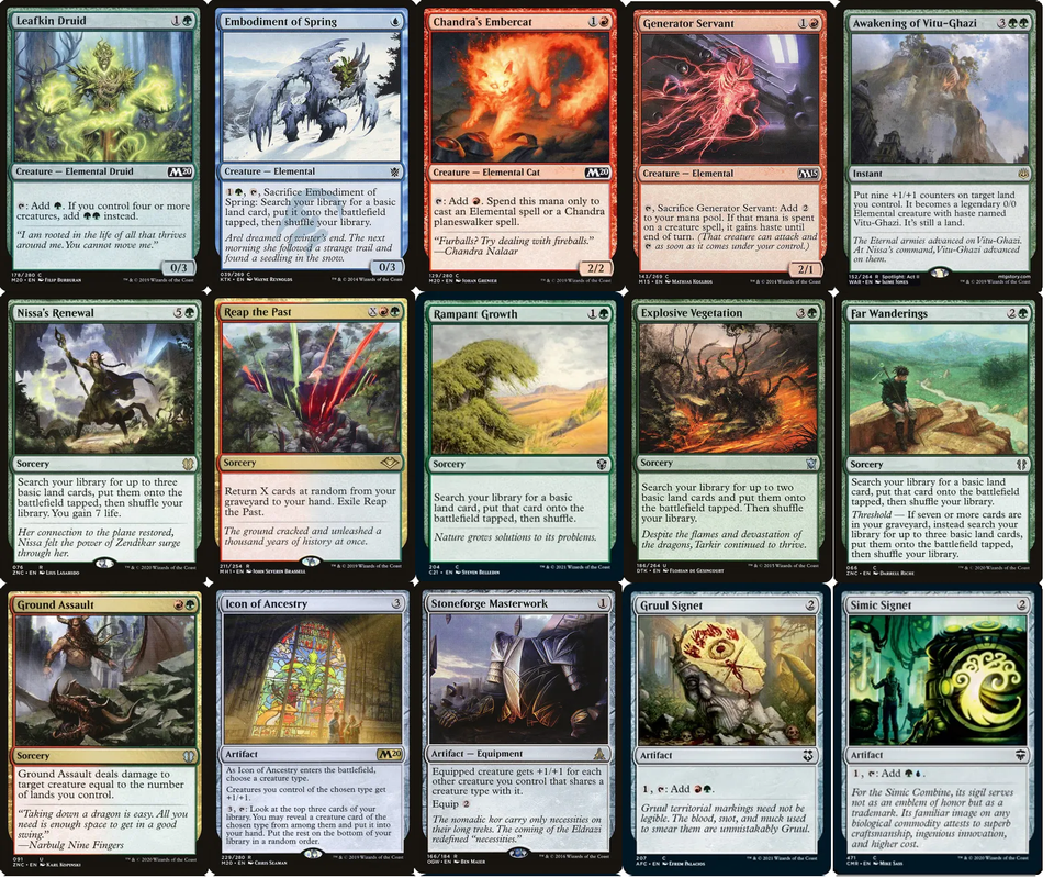 EDH Elemental Deck - Commander - Green Red Blue - 100 Card - Elite ...