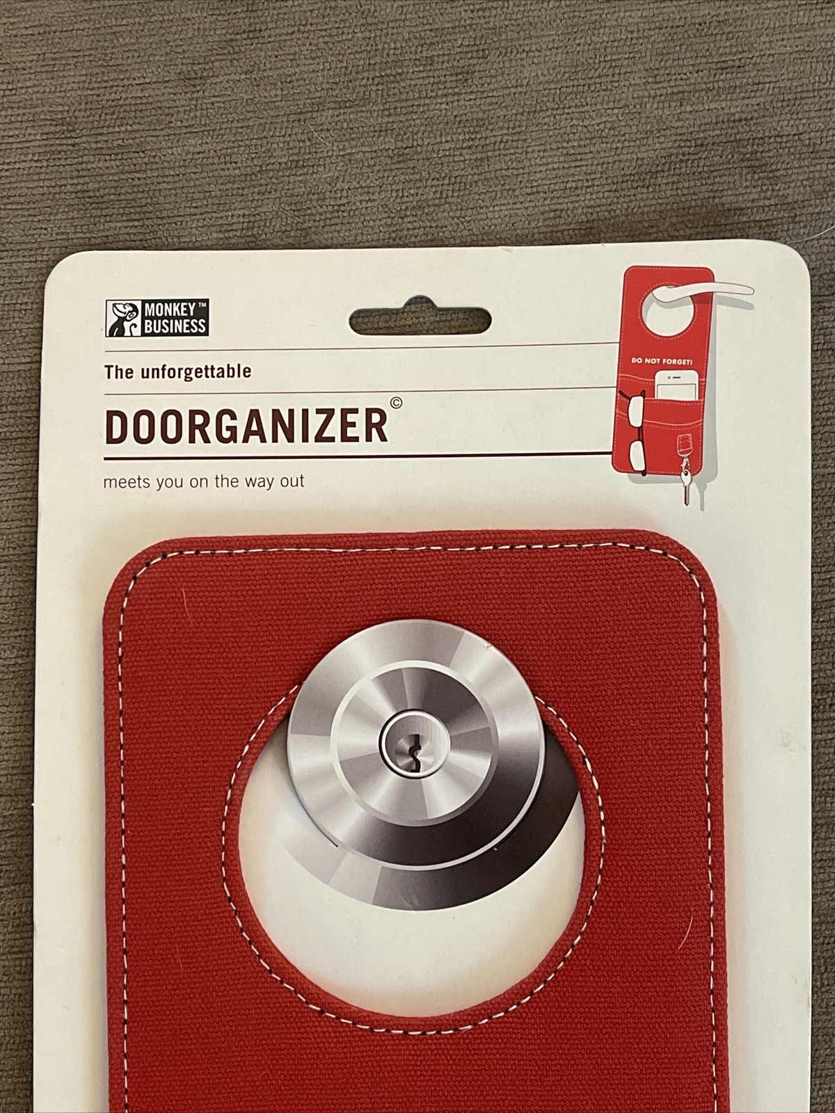 by Monkey Business Red Doorknob Organizer Doorganizer Do Not Forget A5 for sale online | eBay