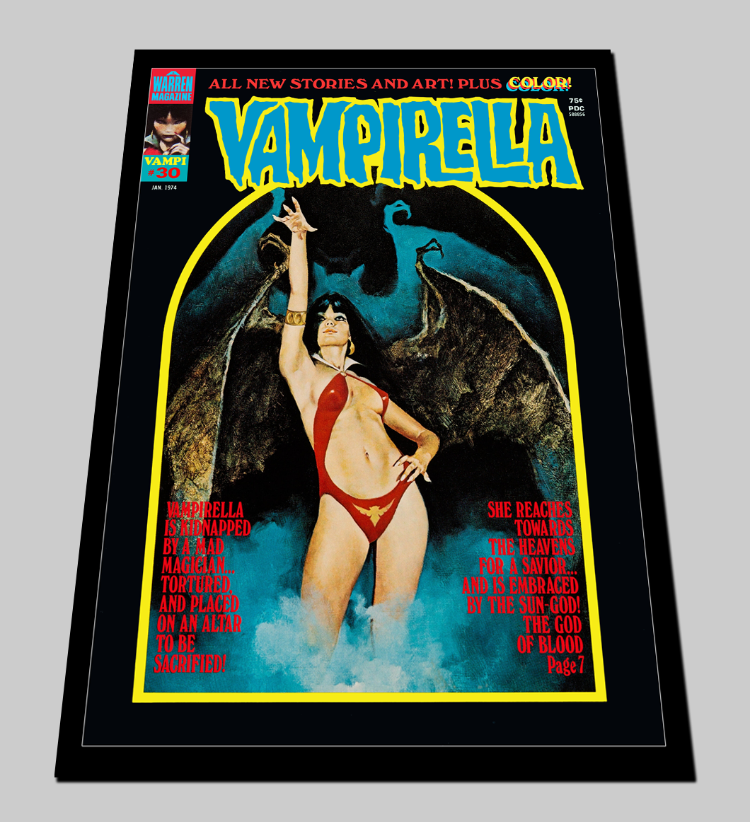 VAMPIRELLA #30-Warren Magazine Cover 1974-18” X 24” Poster | eBay