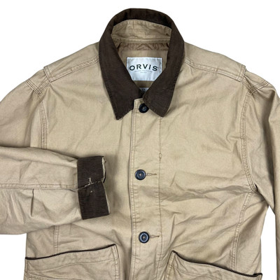 Orvis Jacket Mens Medium Beige Khaki Barn Work Chore Coat Cotton ...