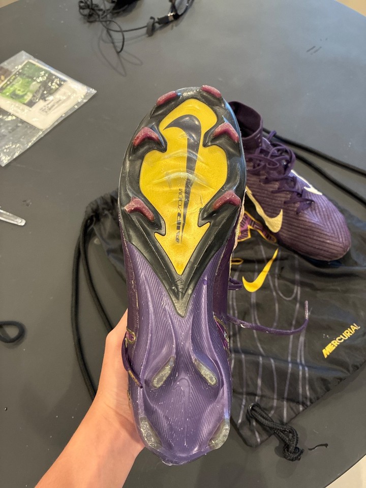 Nike superfly16 elite Mbappe cleats, purple used, no box, yes bag | eBay