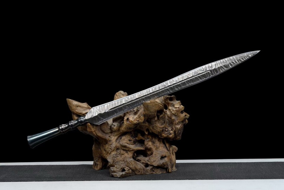 Hand Forged Folded Steel Nameless Sword Chinese One Piece Sword Hammer ...