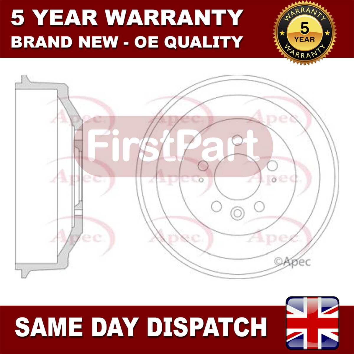 Fits VW Amarok 2010-2018 2.0 TDi FirstPart Rear Brake Drum 2H0609617 | eBay