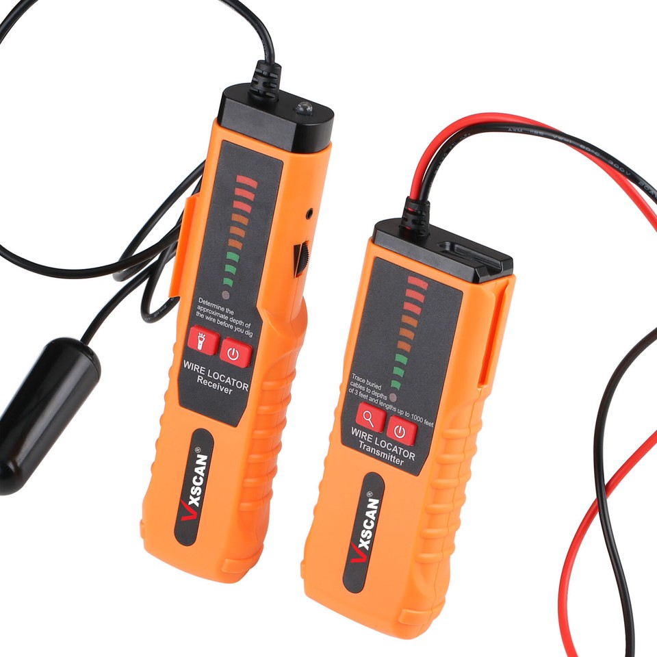 VXSCAN F04 Underground Cable Locator,Wire Tracer with Earphone,Cable ...