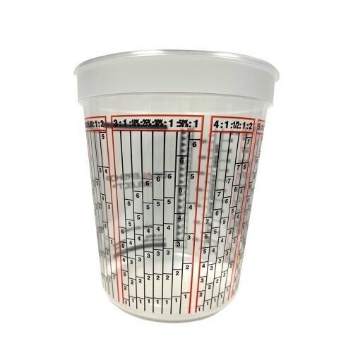 Paint Mixing Cups, Disposable, Solvent Resistant, Quart Size, Qty 100 ...