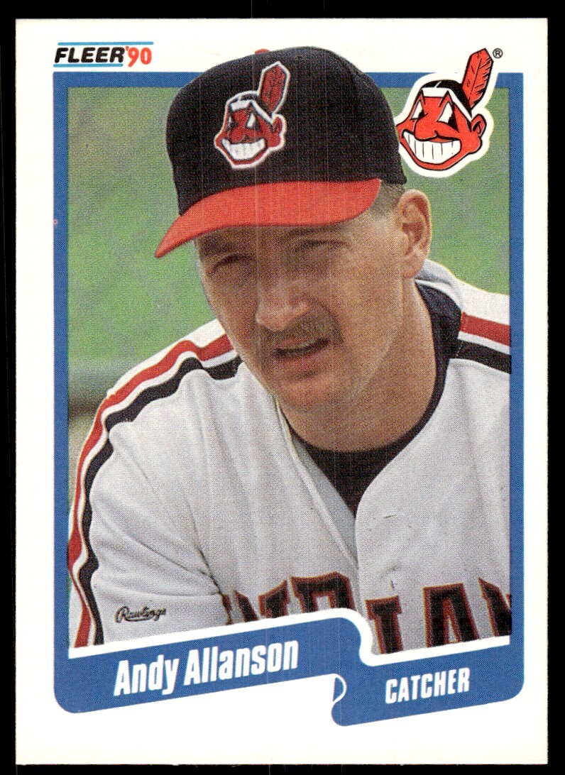 1990 Fleer Baseball Card Andy Allanson Cleveland Indians #483 | eBay
