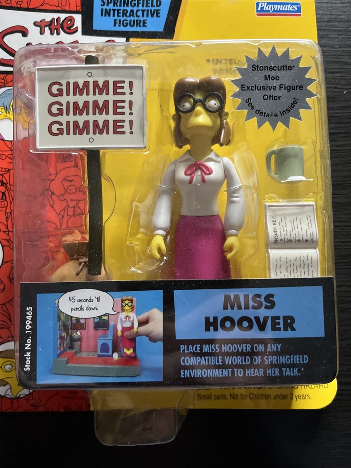 The Simpsons Miss Hoover Action Figure WOS MOC Series 14 RARE Toy ...