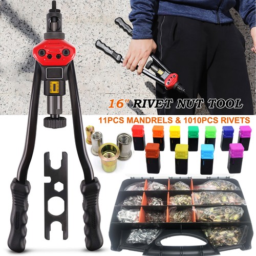 Rivet Gun Kit Rivnut Thread Setting Tool Nut Setter NutSert Metric SAE ...