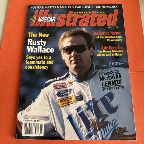 NASCAR Illustrated Winston Cup July 1998 Rusty Wallace W/MARTIN ...