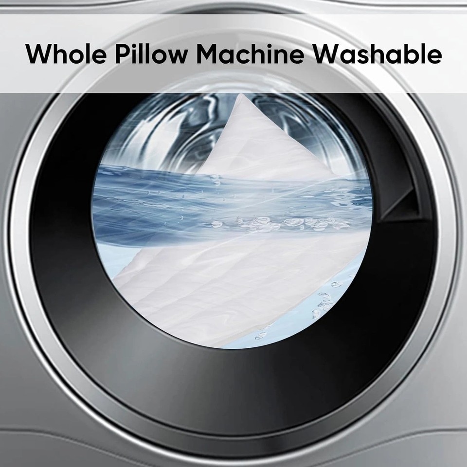 Ultra Flat Pillow Thin 2.5 Inch Height High Support Sleeping Pillow for ...