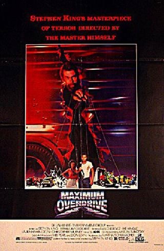 Original Maximum Overdrive Movie Poster Stephen King Horror 12x8in ...