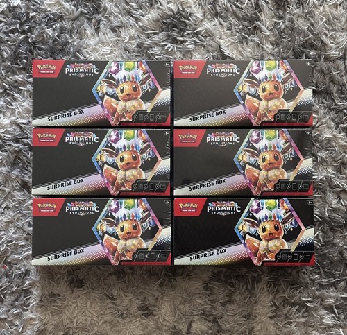Pokemon Prismatic Evolution Surprise Box CASE (6 Boxes) Factory Sealed ...