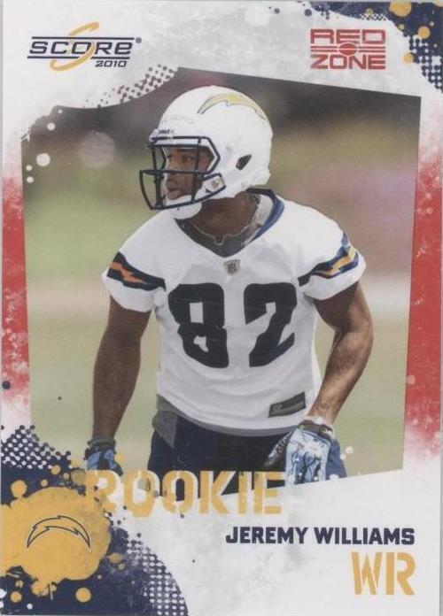 2010 Score - Rookie Jeremy Williams #352 Red Zone /100 (RC) for sale ...