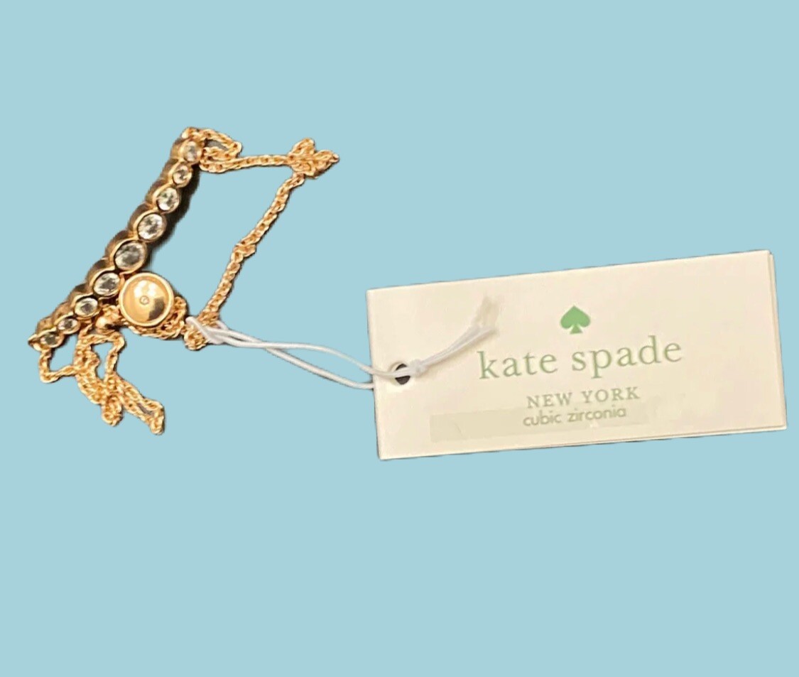 Kate Spade Full Circle Shiny Rose Gold Crystal Bezel Bracelet | eBay