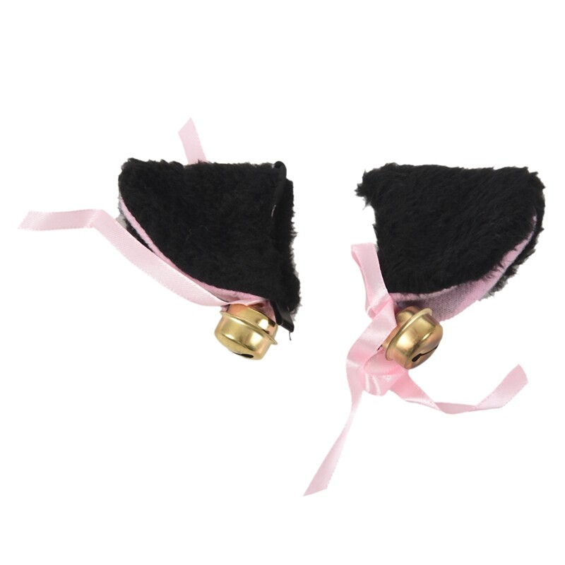 Lint Cosplay Ear With For Halloween Costumes (Black and ,Set of 2 ...