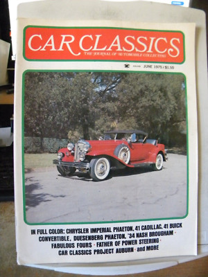 Vintage June 1975 CAR CLASSICS magazine Excellent | eBay
