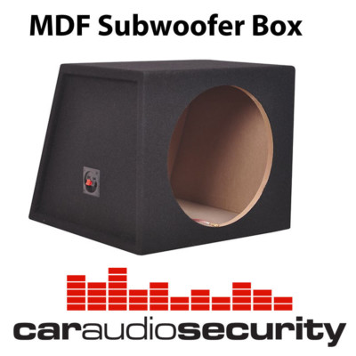 Car Audio Subwoofer Enclosure Round 12" Box Bass Box MDF Black Carpet ...