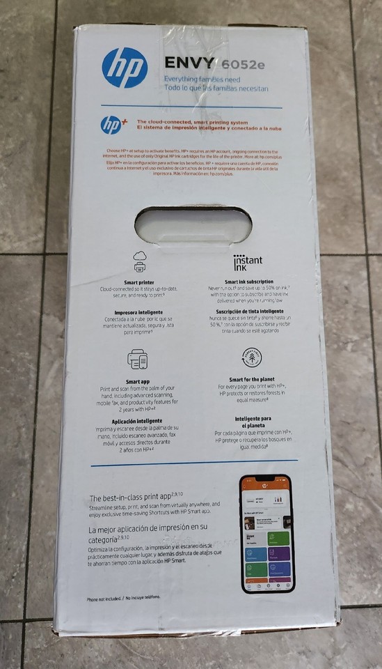 HP ENVY 6052 E All-In-One Color Inkjet Printer Scanner With 6 Months ...