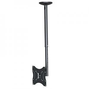 Securview 23-42 inch Tilt&Swivel LCD Ceiling Mount Bracket Satin Black ...