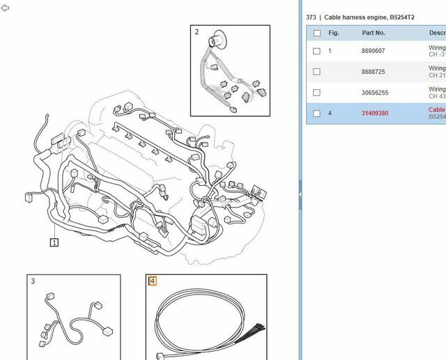 Genuine Volvo Cable 31409380 for Electronic Throttle Body for sale ...