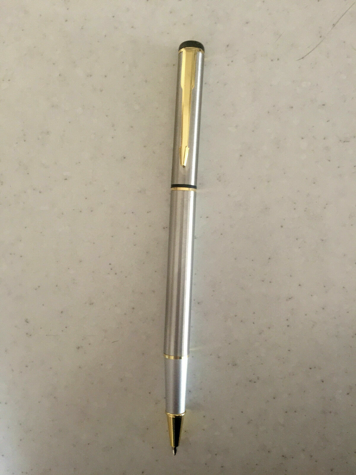 Personalised Engraved Stainless Steel Gold Ballpoint Pen Blue ...