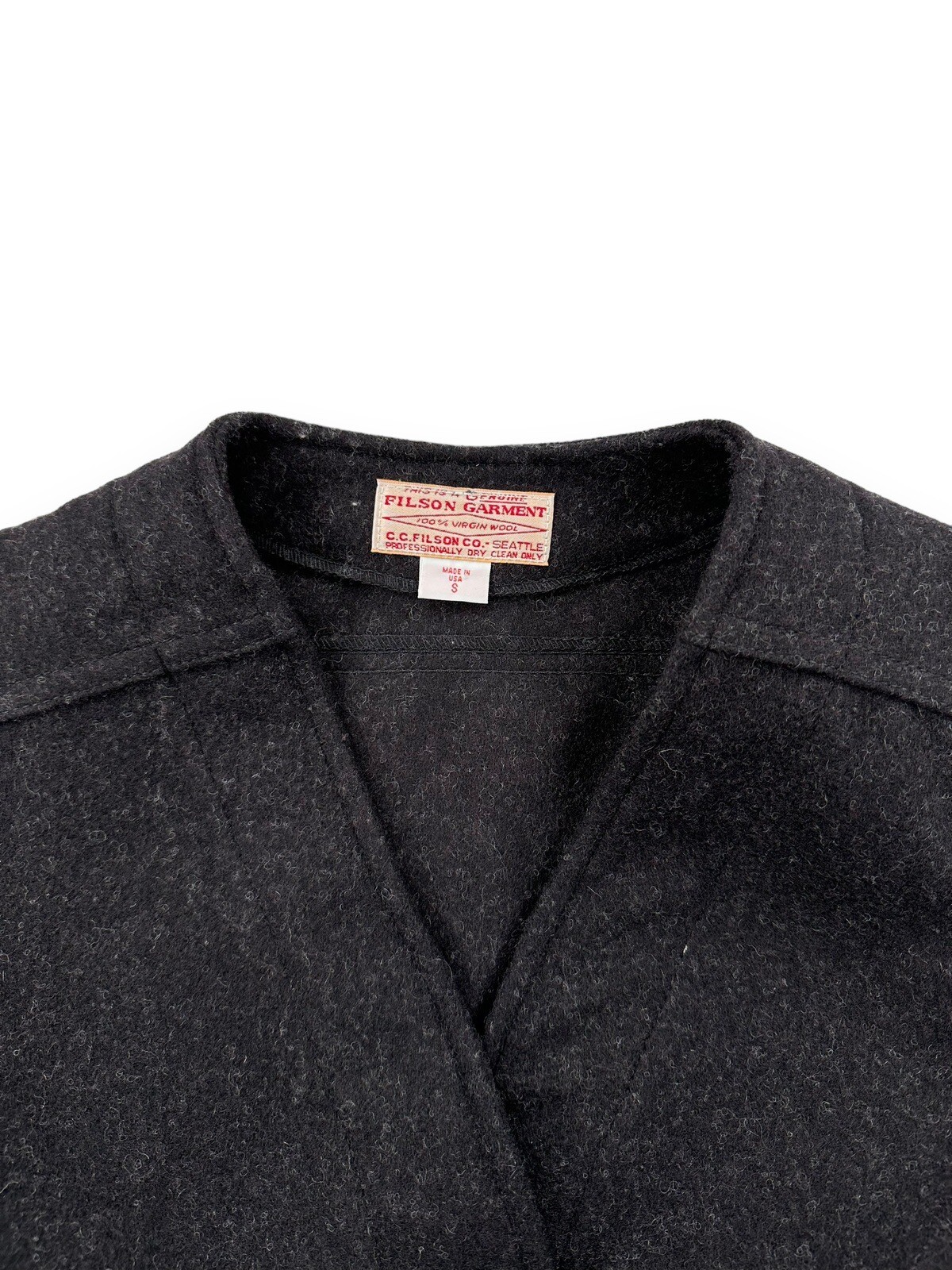 Filson Mackinaw Wool Vest Mens Small Charcoal • Made … - Gem