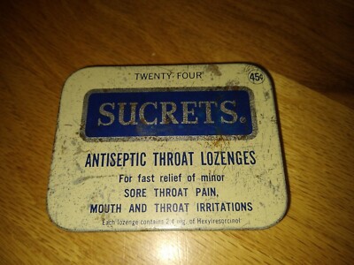 VINTAGE SUCRETS HINGED TIN GOOD CONDITION | eBay