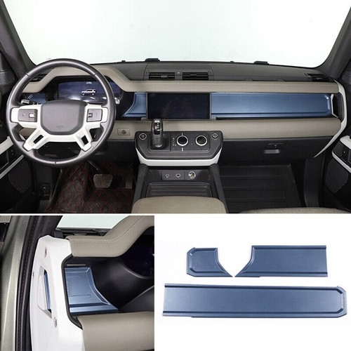 Blue Matte Central Console Dashboard Panel 3x For Land Rover Defender ...