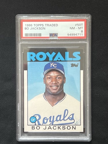 1986 TOPPS TRADED #50T BO JACKSON ROOKIE RC PSA 8 | eBay