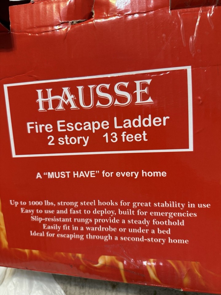 Retractable 2 Story Fire Escape Ladder 13 Feet 724190825600| eBay